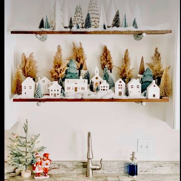 Target | Holiday | Target Bp White Ceramic Christmas Village 5pc | Poshmark